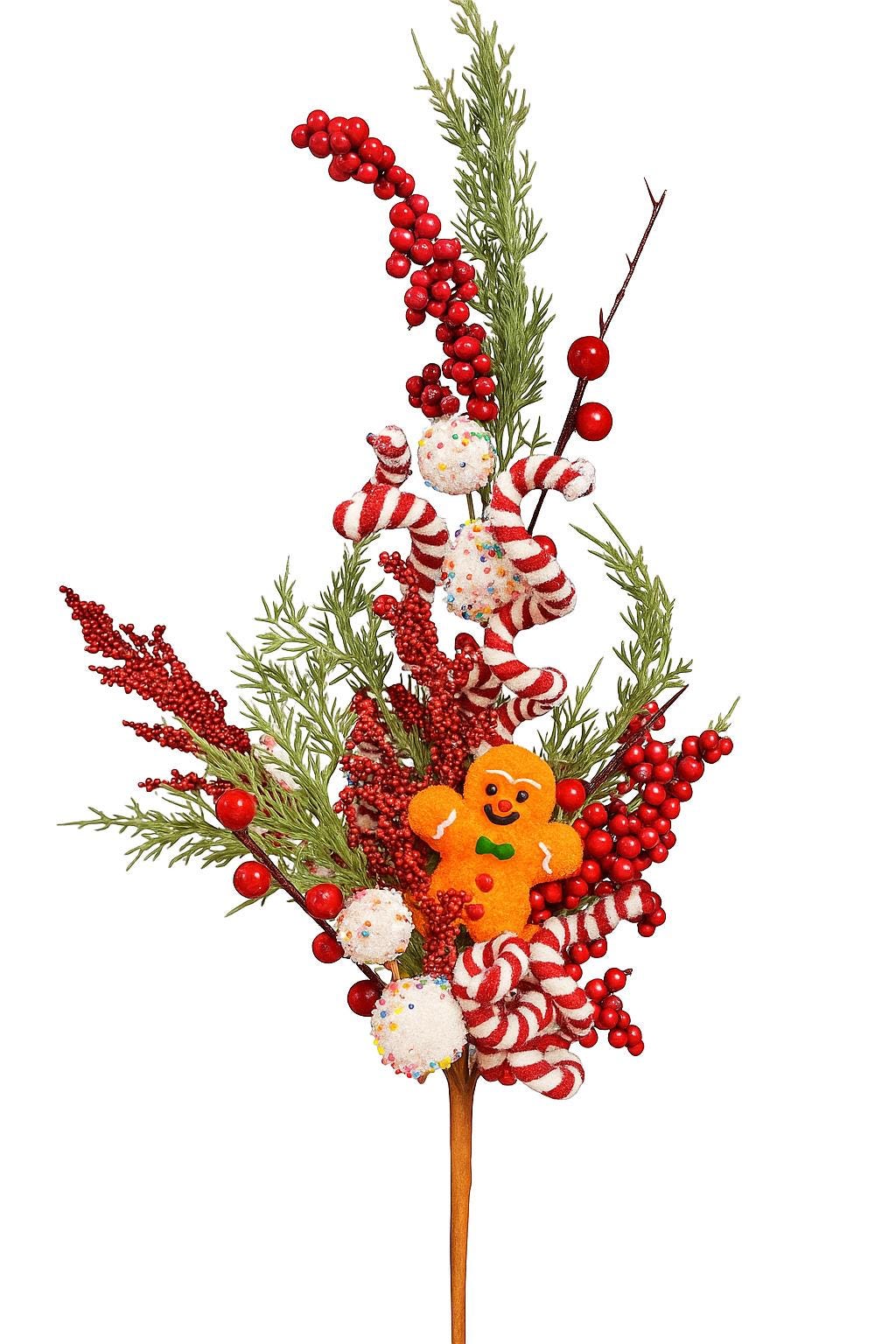 Christmas Candyland Peppermint Pick | Gingerbread Candy Spray ...