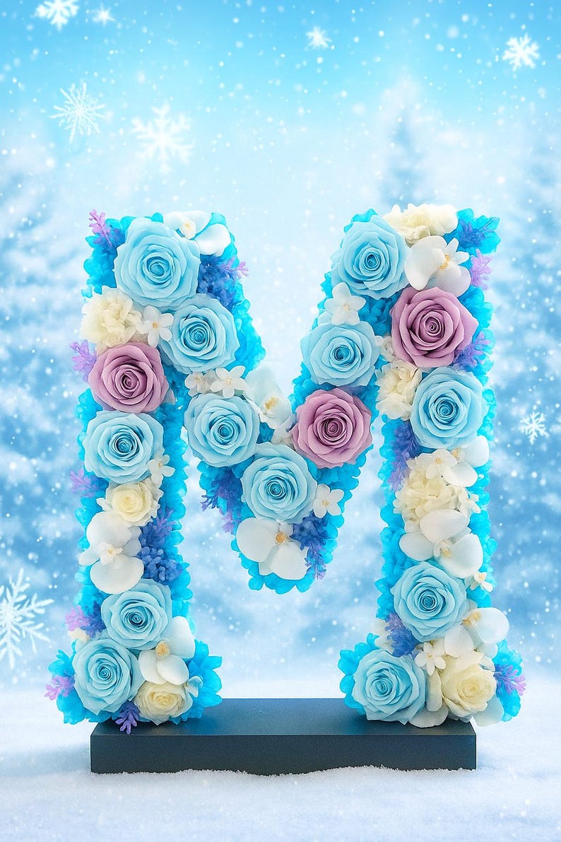 Large Custom Floral Letter or Number, Wedding Decor, Party Centerpiece ...