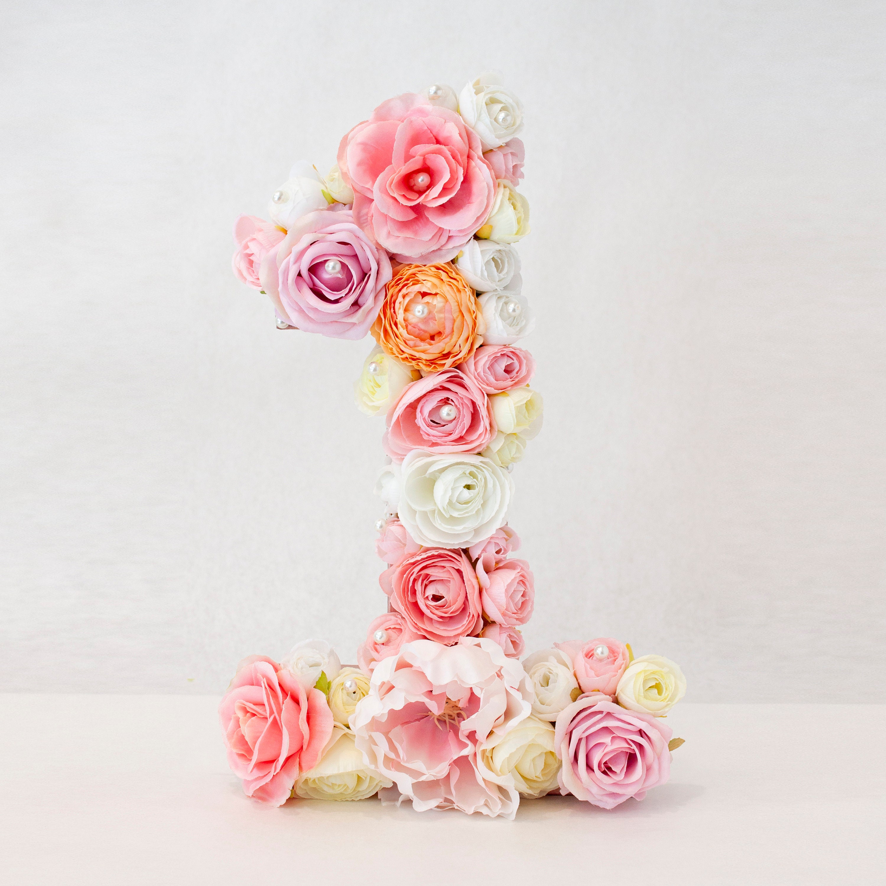 Ocean Theme Flower Number 1 First Birthday Number Floral - Etsy