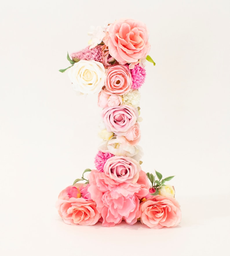 Ocean Theme Flower Number 1 First Birthday Number Floral - Etsy