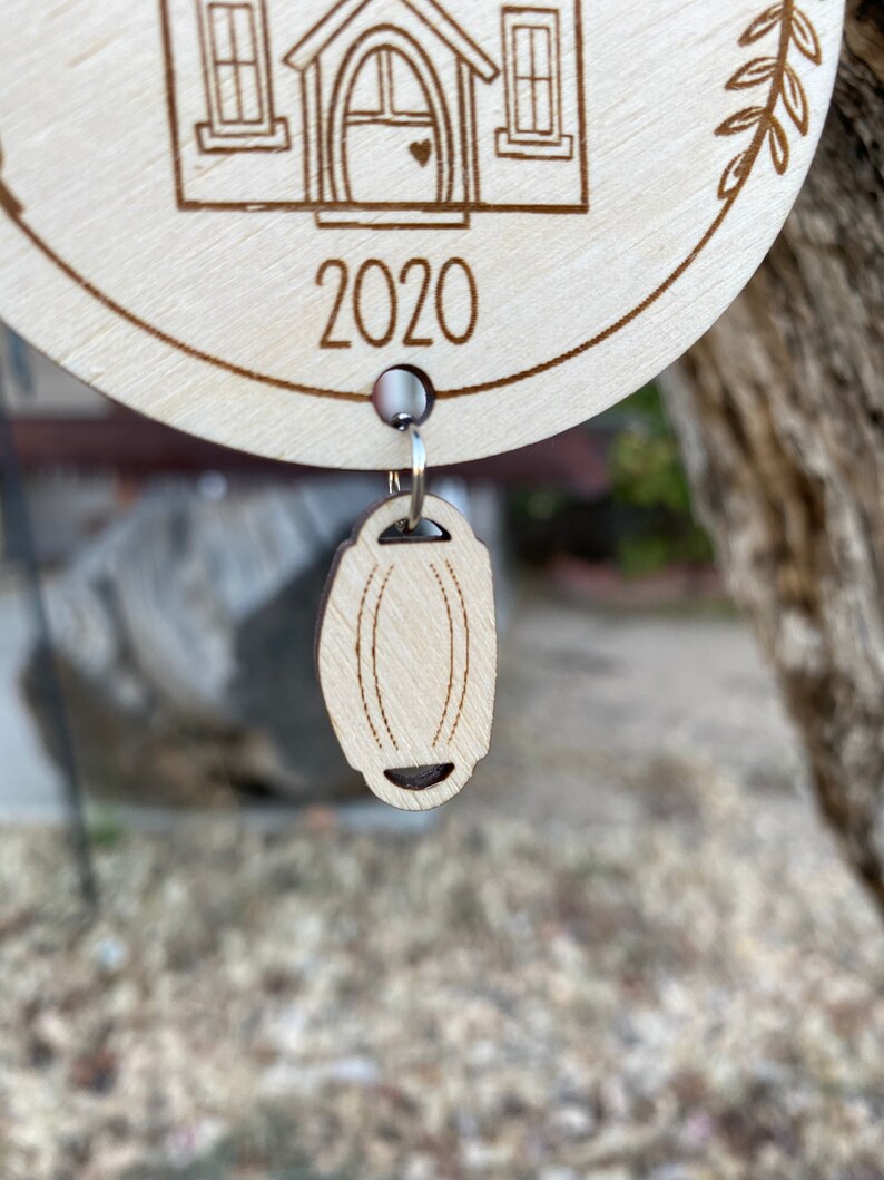 The Year We Stayed Home Christmas Ornament, Mask, Stayed Home, 2020 ...