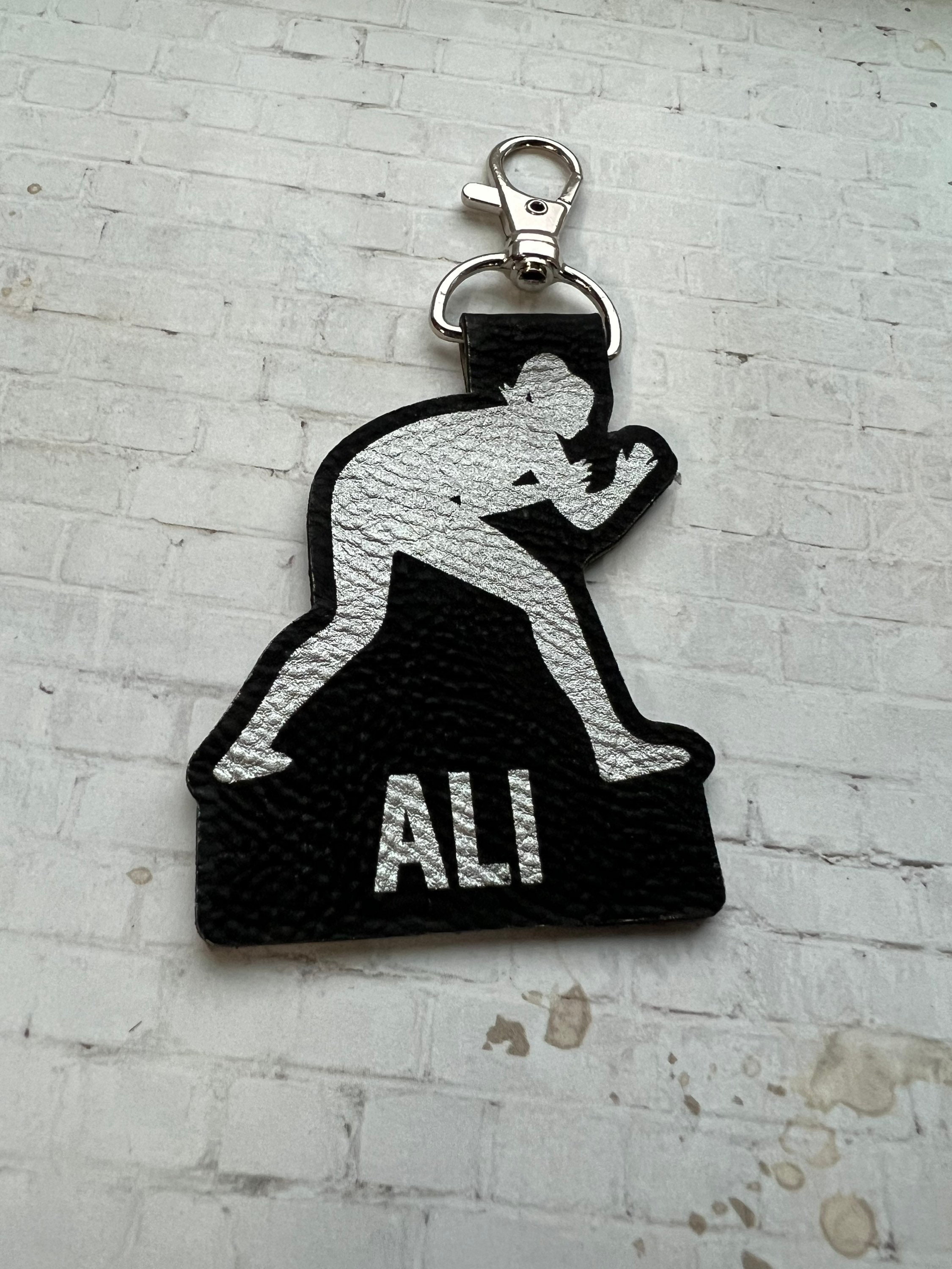 Wrestling Leather Keychain / Gear Bag Tag / School Sports / Girl ...
