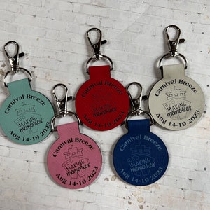 Leather Keychain, Cruise Keychain, Gift Exchange, Souvenir, Family ...