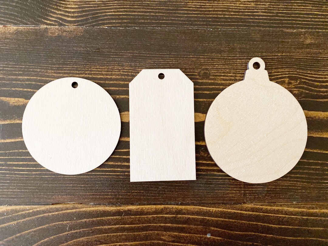Blank Wood Ornaments, DIY Ornaments, Gift Tag, Ornament, Round, Circle ...