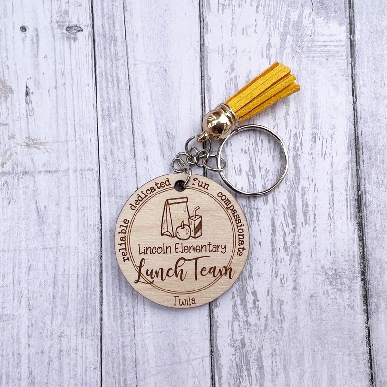 Wood Keychain Lunch Lady Lunch Crew School Lunch Hero - Etsy