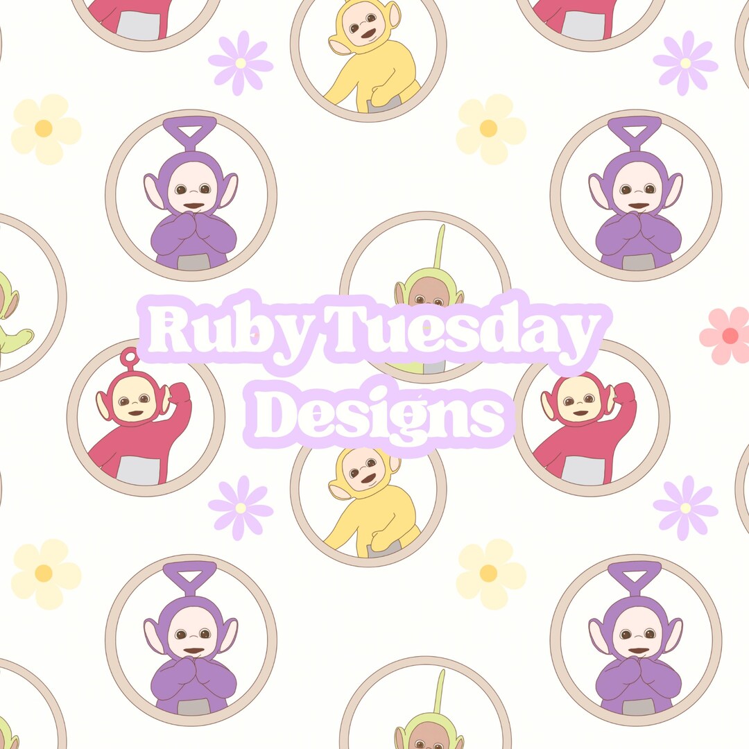 Teletubbies Girls Character Seamless Pattern Tile Digital Download File ...