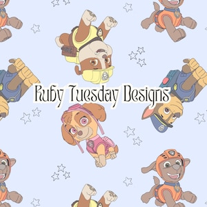Paw Patrol Character Seamless Pattern Tile Digital Download File for ...