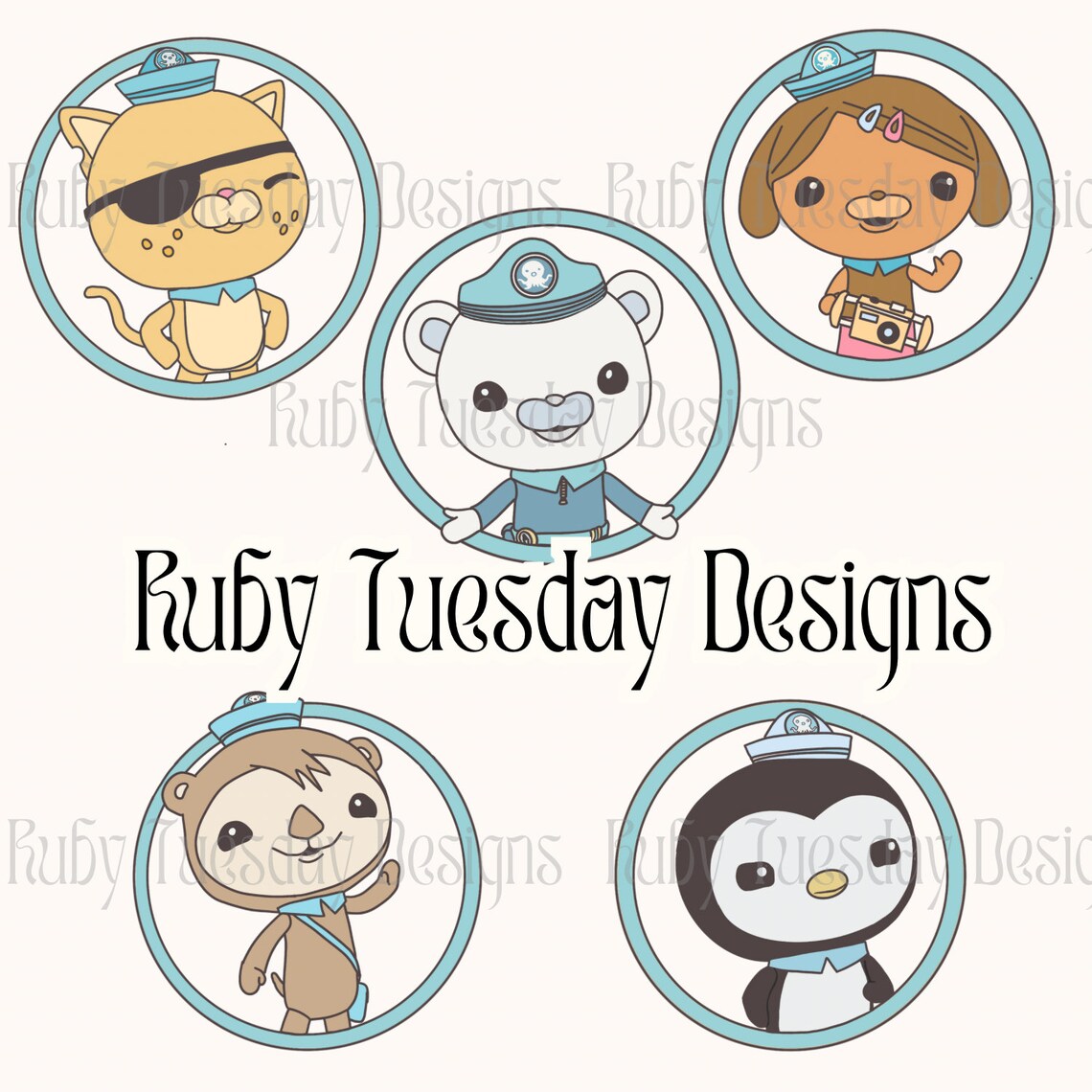 Octonauts Character Transparent Background Digital Downloads - Etsy