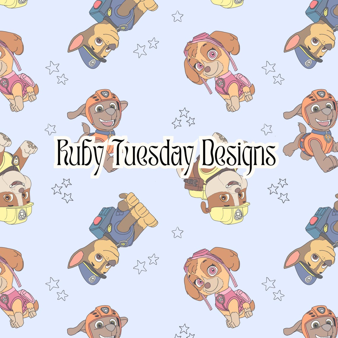 Paw Patrol Character Seamless Pattern Tile Digital Download File for ...