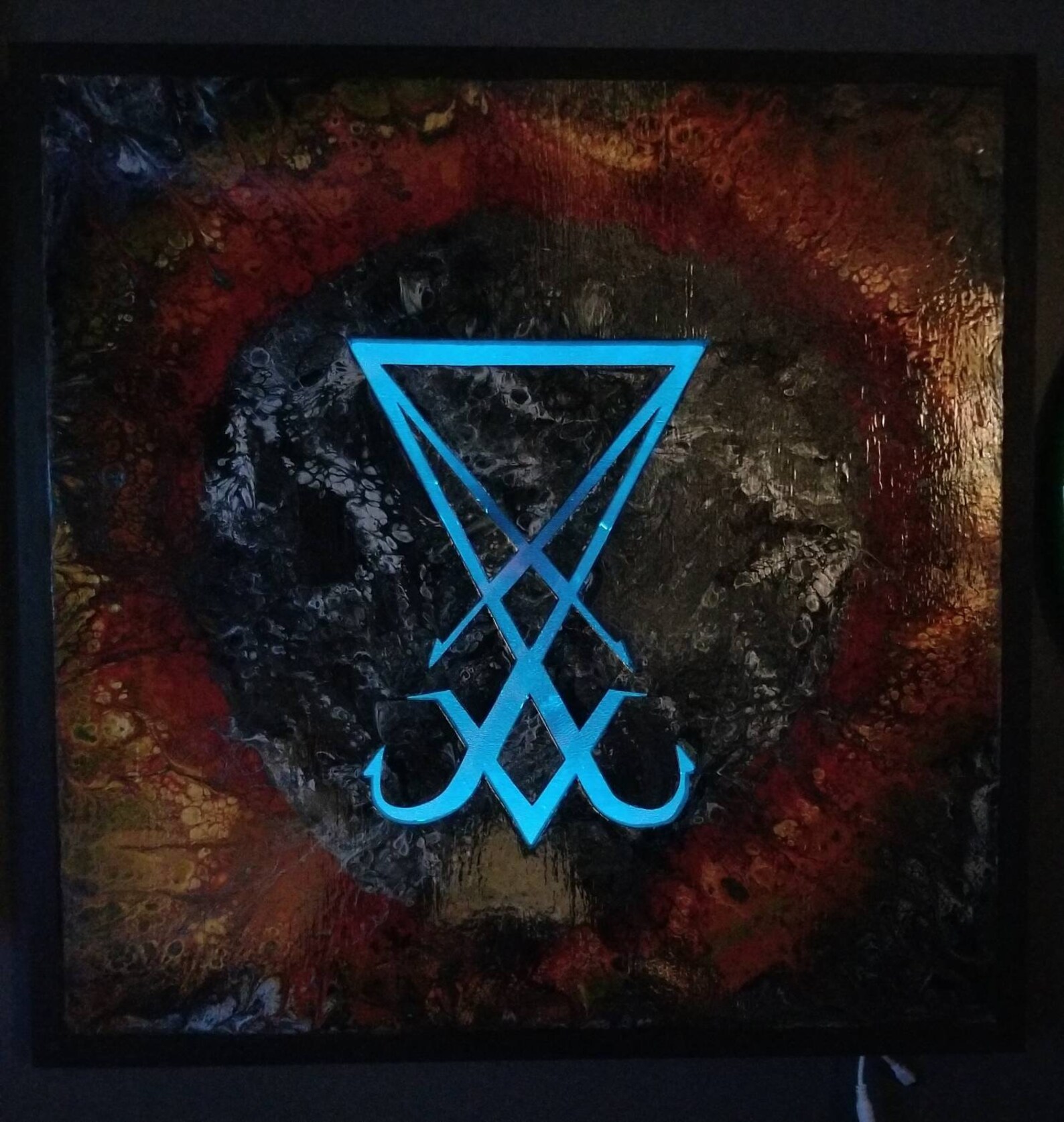 Sigil of Lucifer backlit LED wall sculpture | Etsy