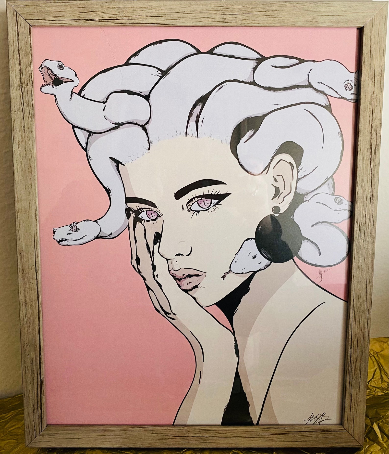 Pink Medusa Giclée Print | Etsy