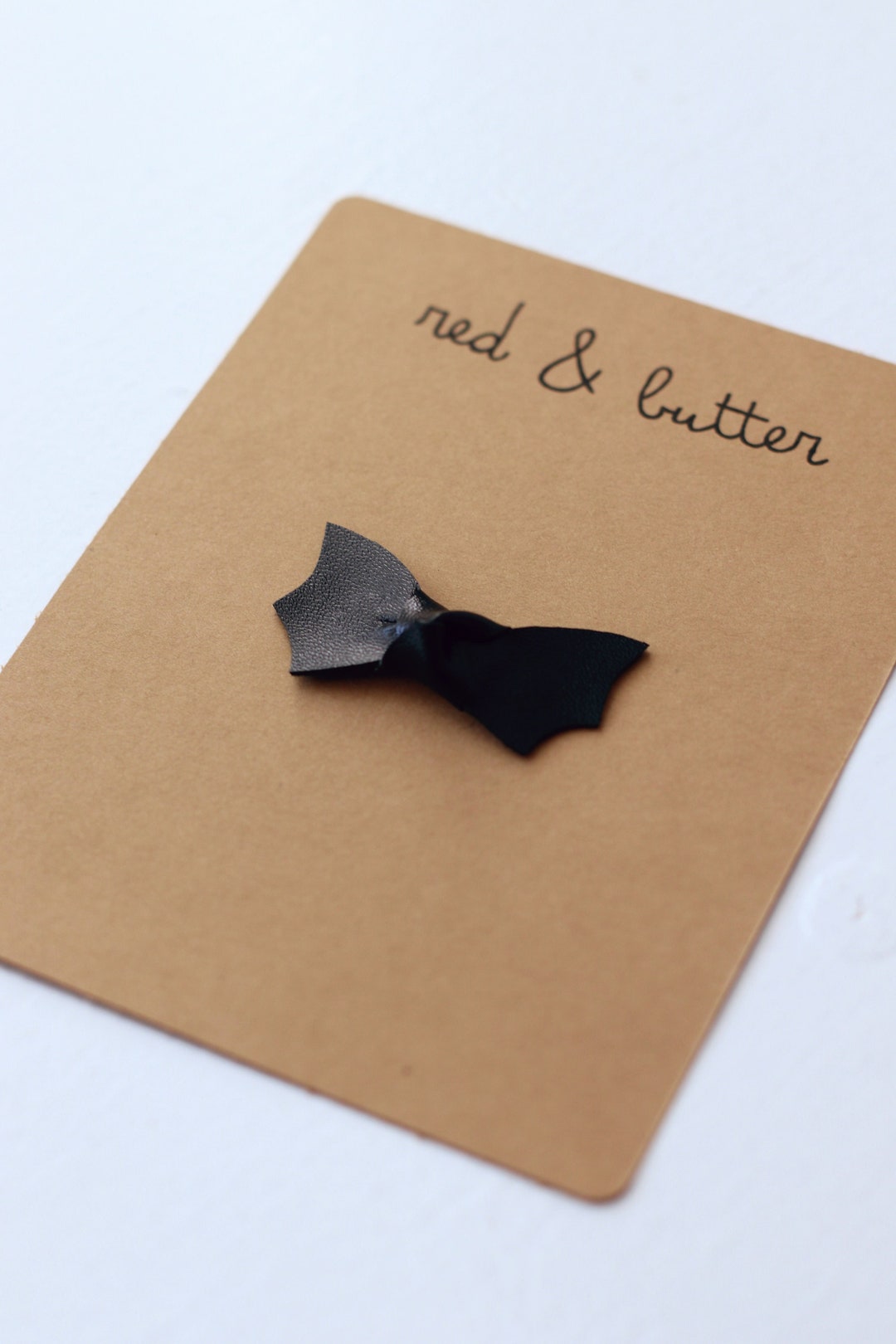 Vegan Leather Bat Hair Clip: Halloween Snap Bow - Etsy