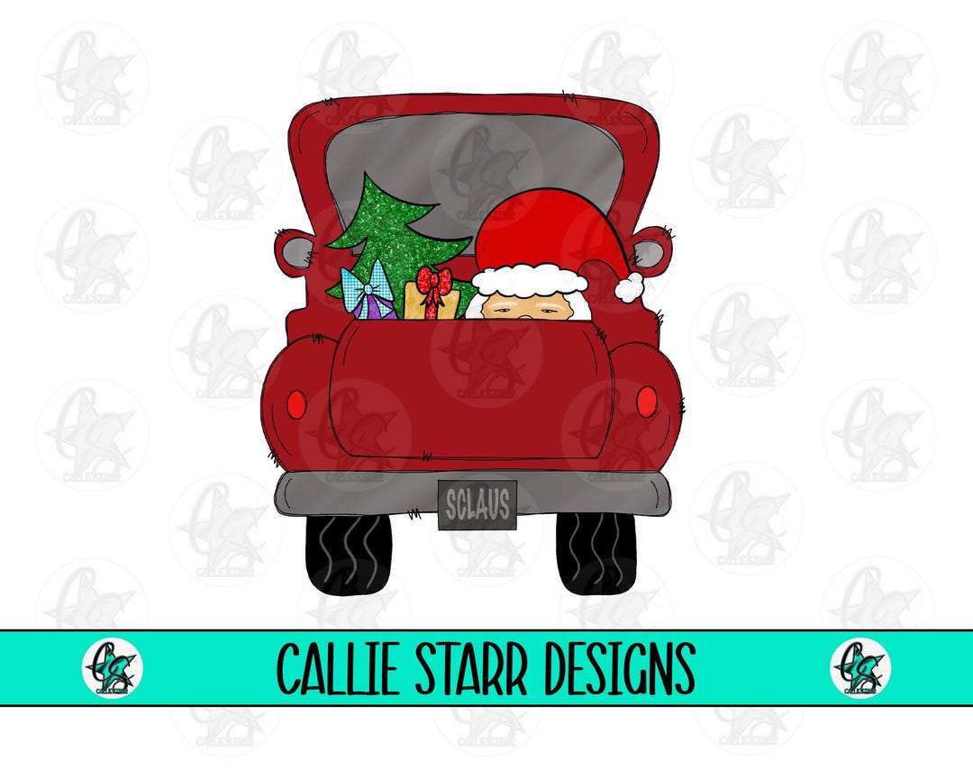 Red Christmas Truck PNG - Vintage Red Truck - Sublimation Design ...