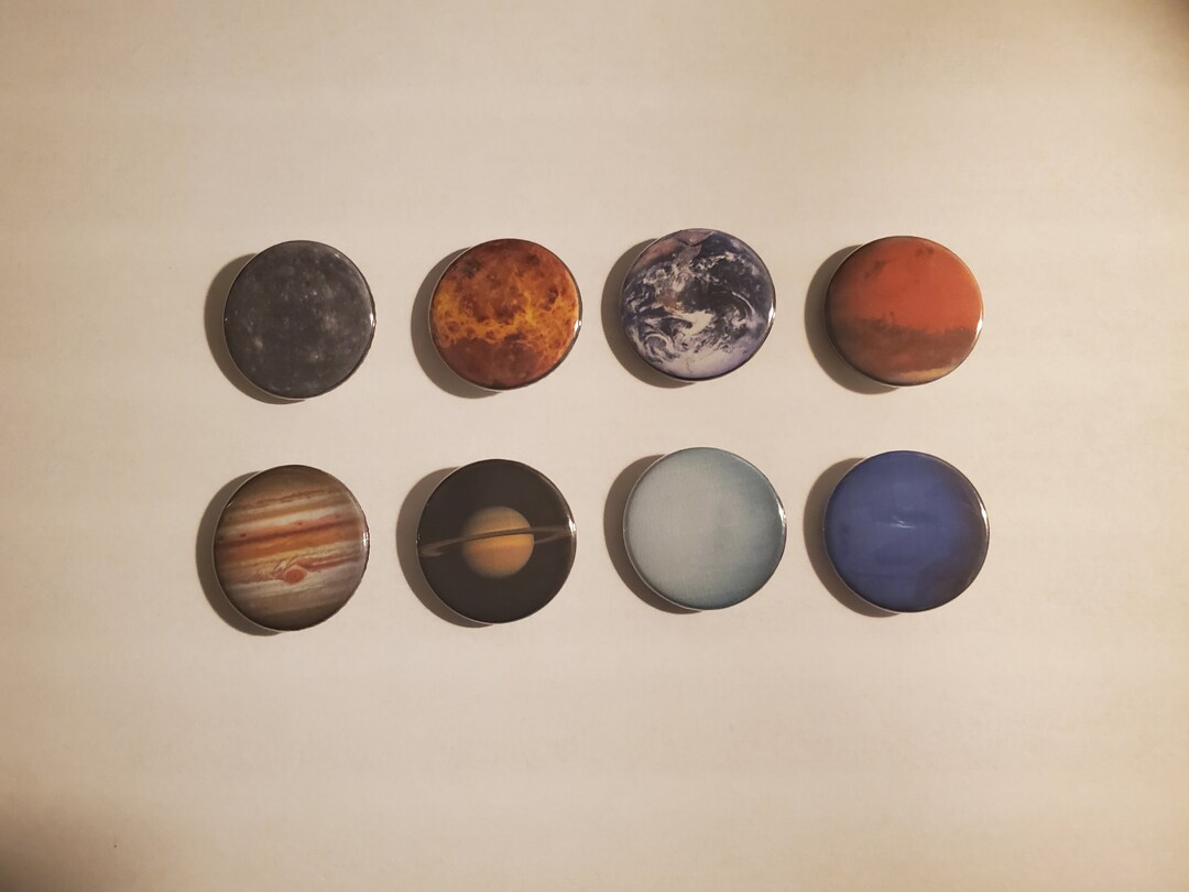 Solar System Planets Pinback Buttons Set 1-1/4 - Etsy