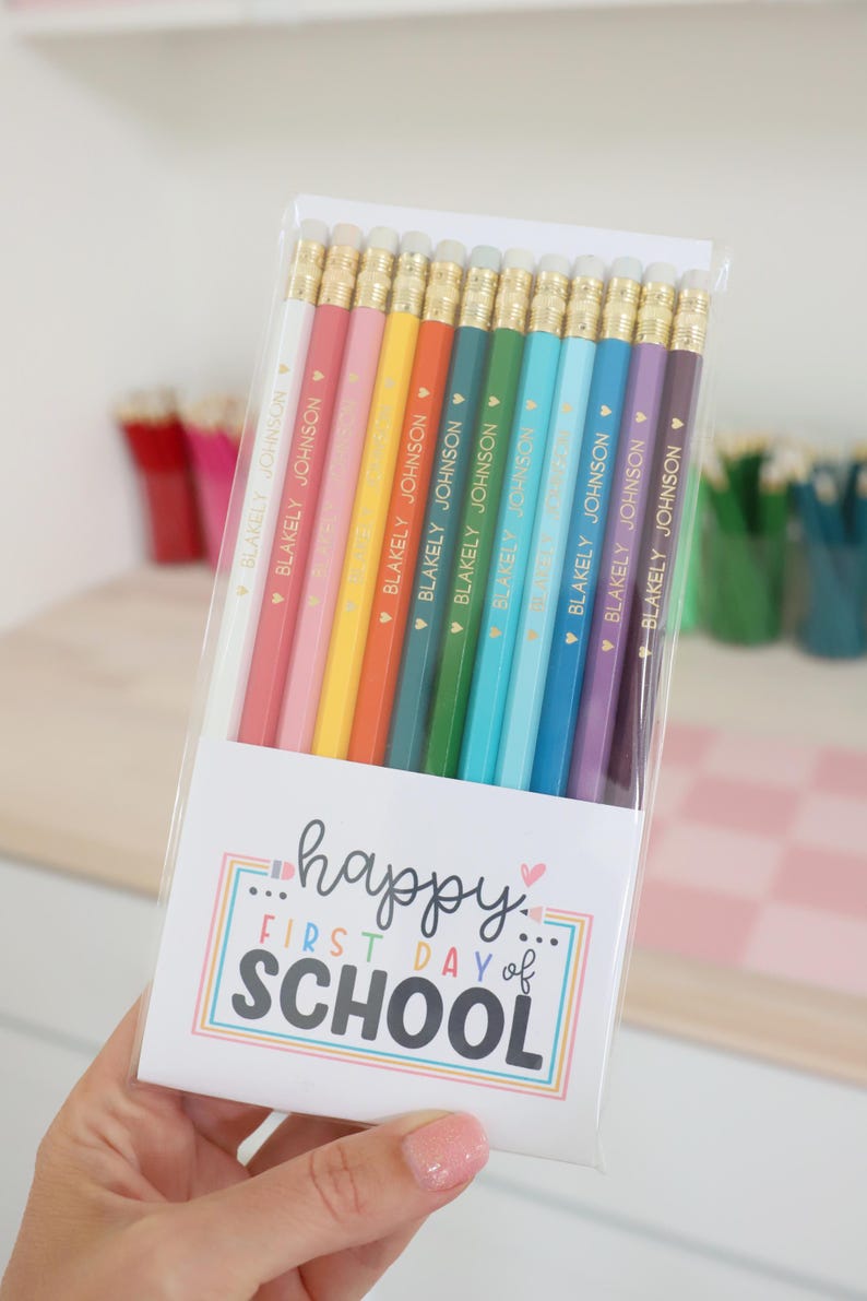 12 Personalized Pencils / Back to School Pencil Set / School Supplies ...