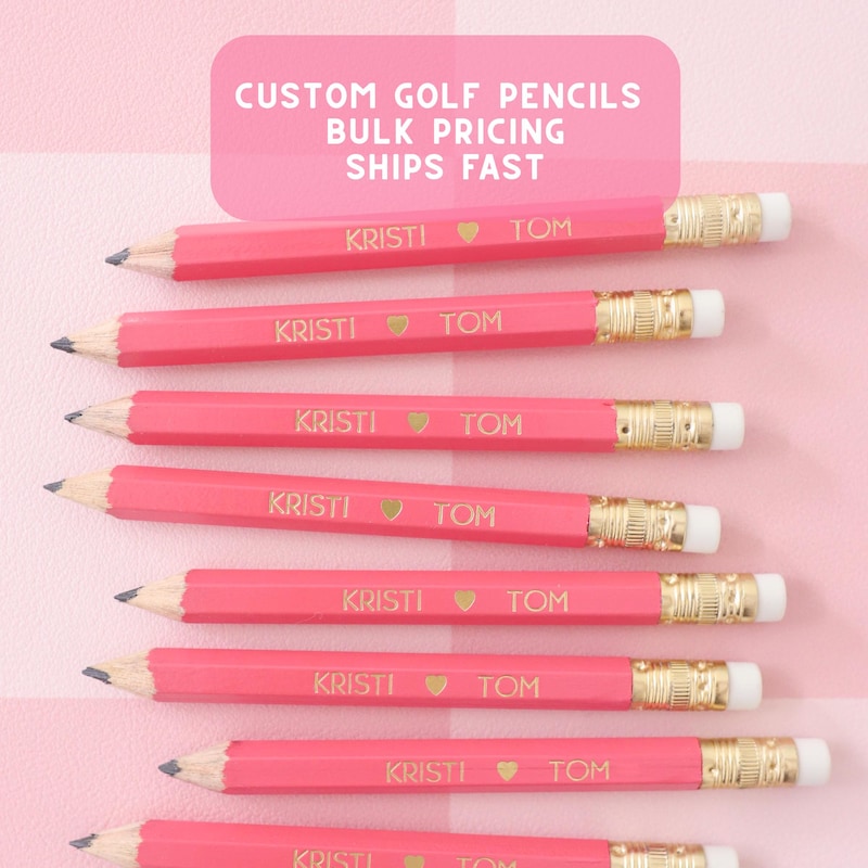 Golf Personalized Pencils - Etsy