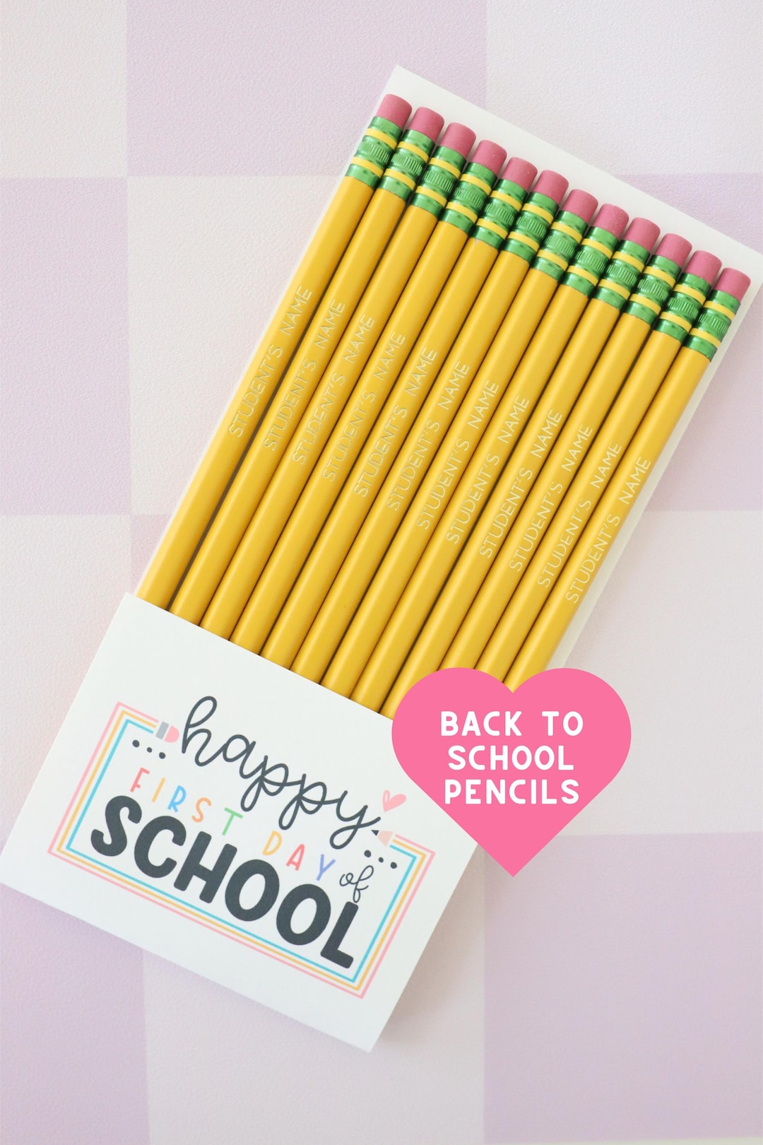 Personalized Gold Foil Pencils: Back to School Gift Set - Etsy