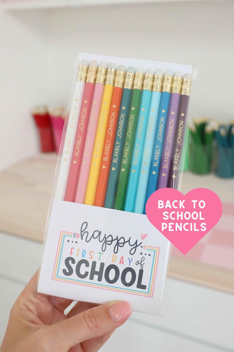 12 Personalized Pencils / Back to School Pencil Set / School Supplies ...