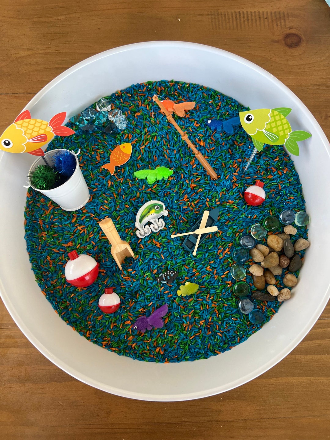 Fishing Rice Sensory Kit Sensory Rice Kit Fishing Sensory Rice Bin ...