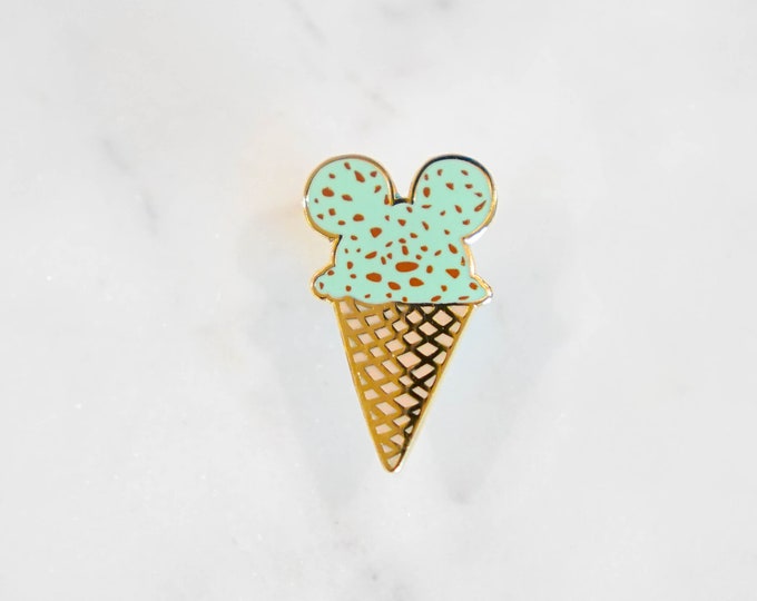 Mint Chocolate Chippie Enamel Pin - Etsy
