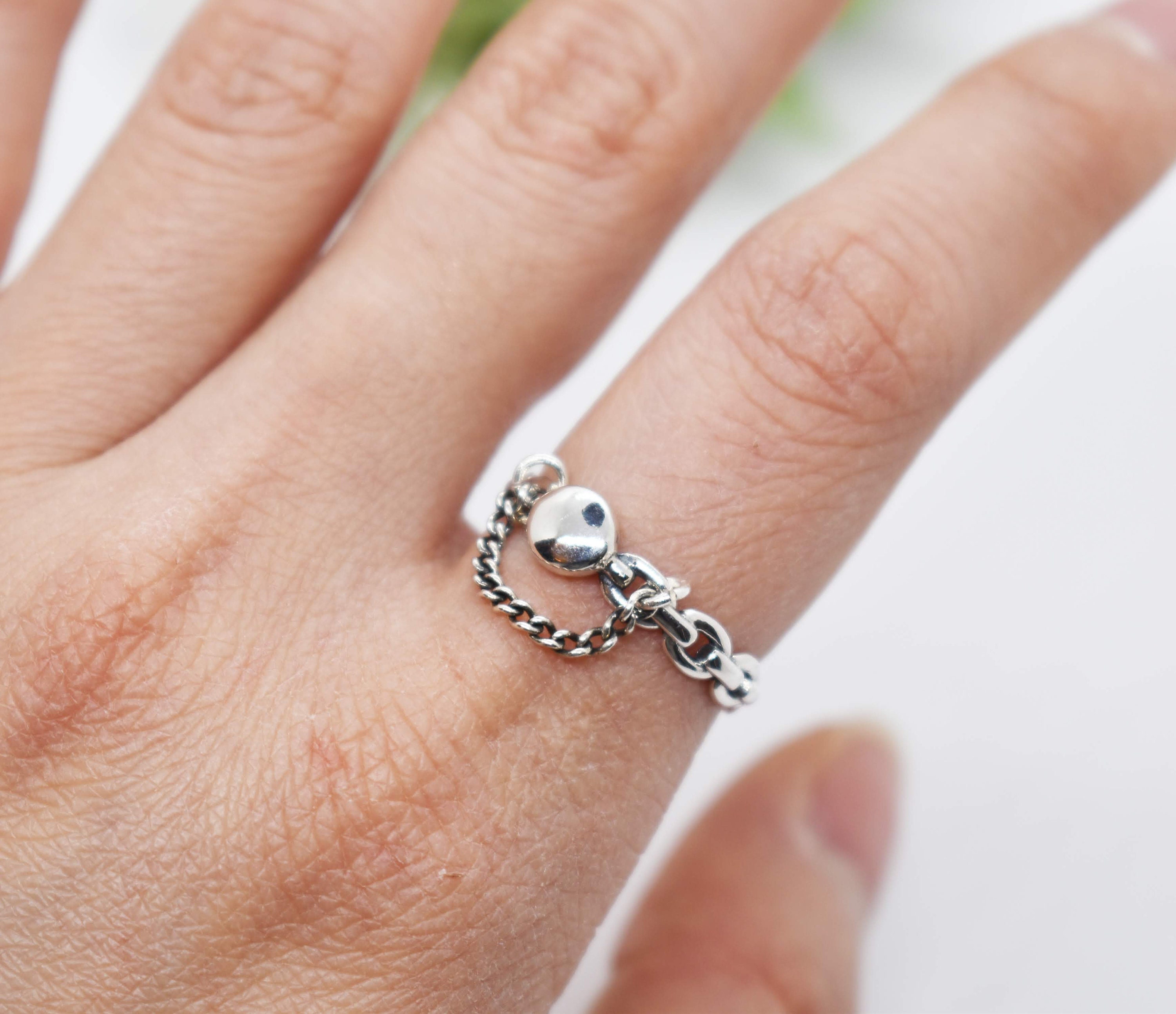 Fashion Pointing Finger Ring in Sterling Silver. Silver Ring With ...