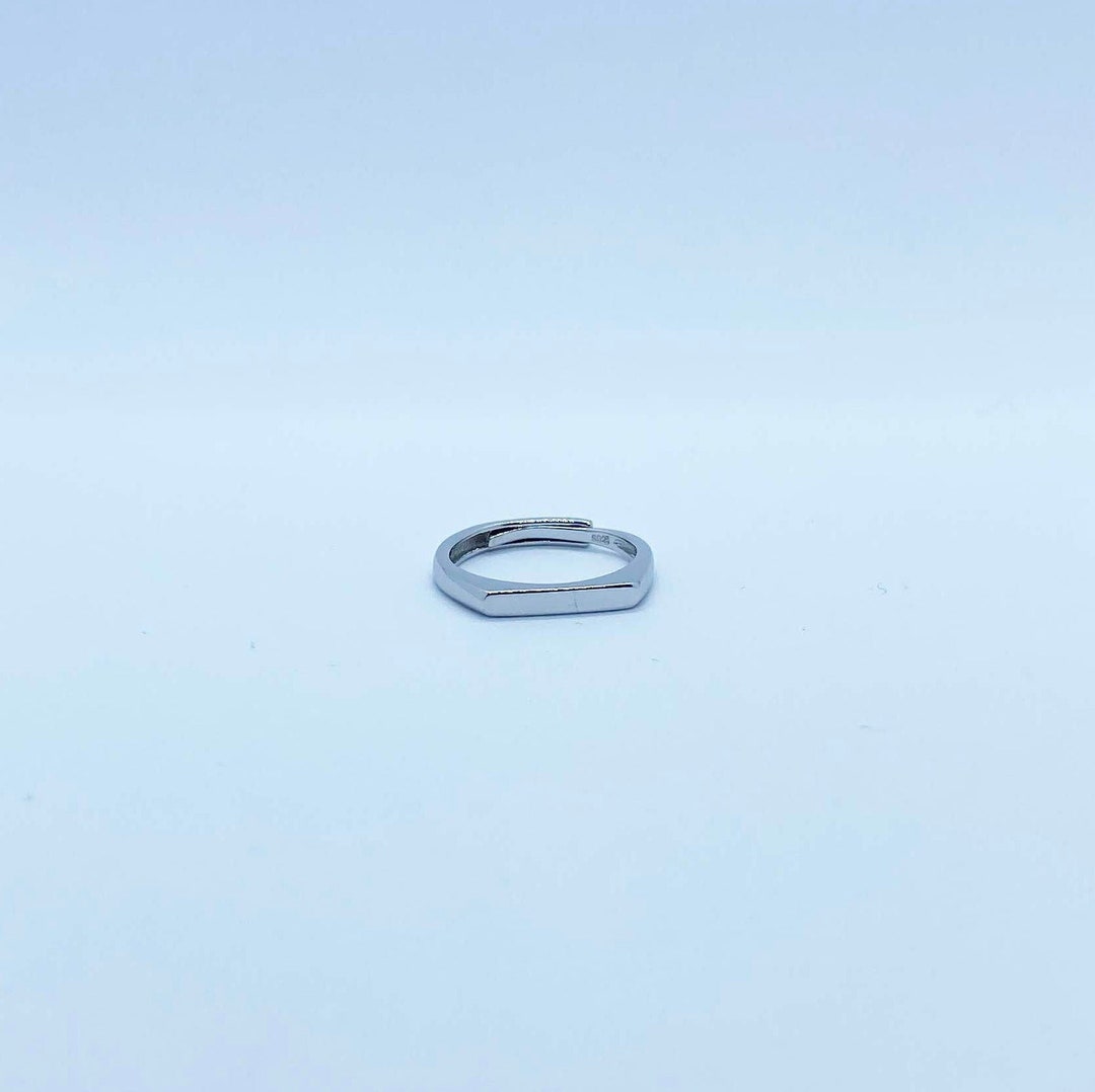 Classic Plain Silver Band Ring. Sterling Silver Ring High Polish Plain ...