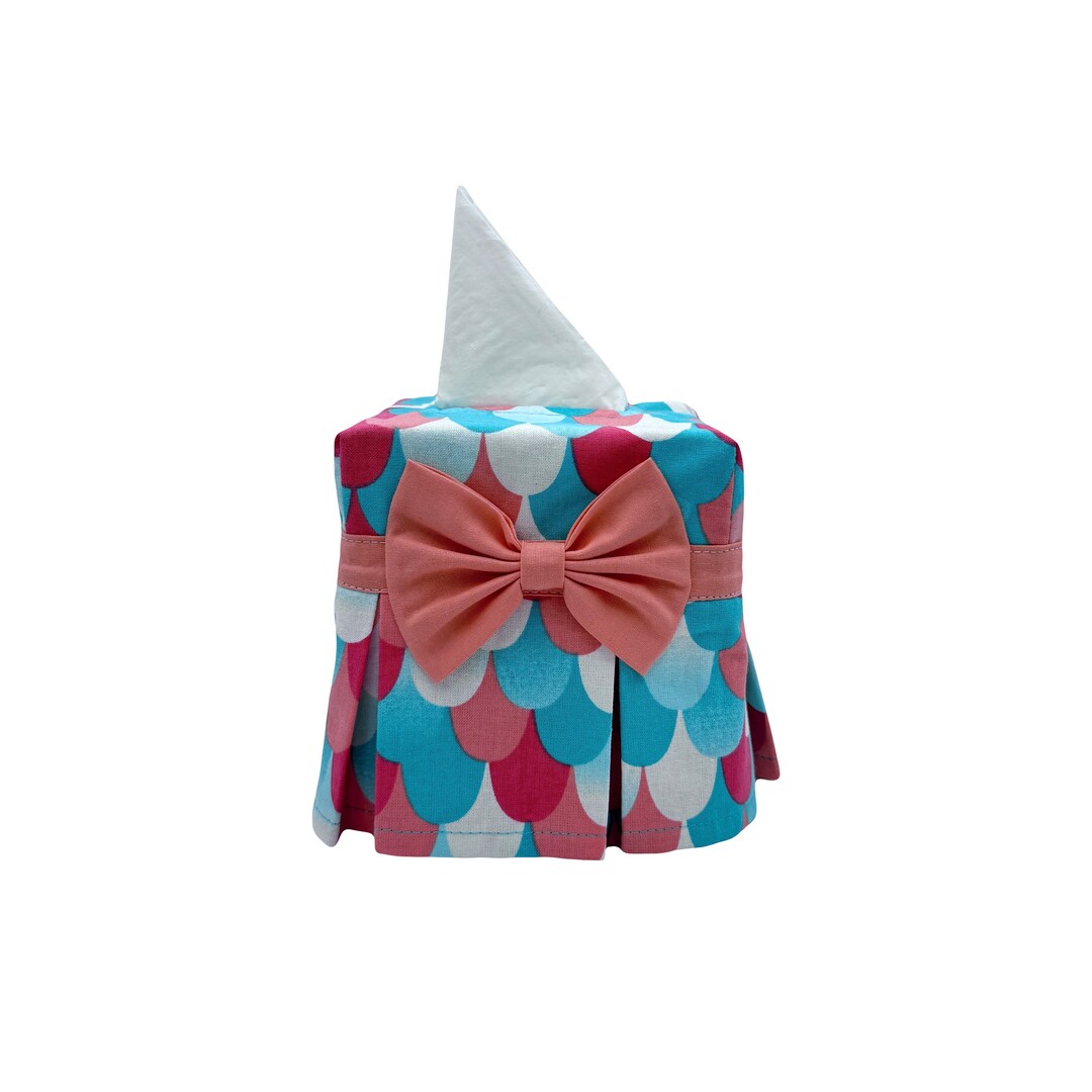 Small Cube Tissue Box Cover | Square Tissue Box Cover. Mermaid Decor ...