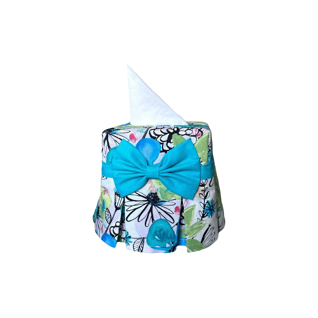 Small Cube Tissue Box Cover Square Tissue Box Cover. Flowers Decor ...