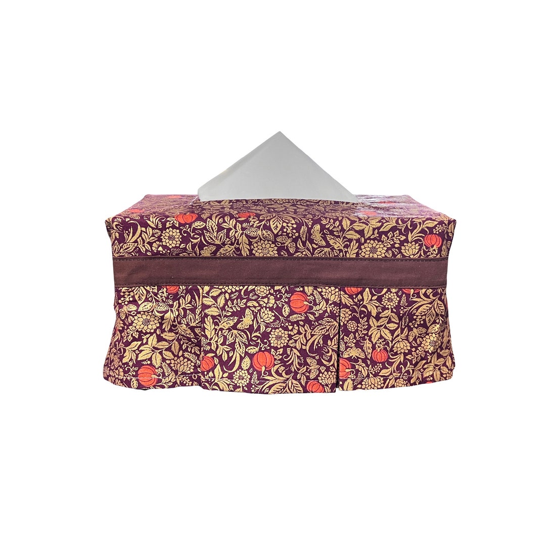 Large Pumpkins and Leaves Tissue Box Covers Rectangular Fall - Etsy