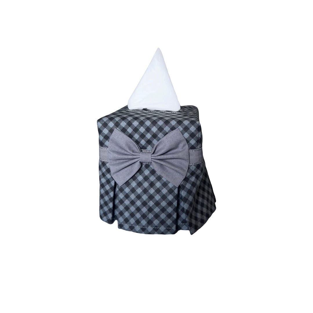 Small Cube Tissue Box Cover. Gray and Black. Unique Gift. Table Decor ...