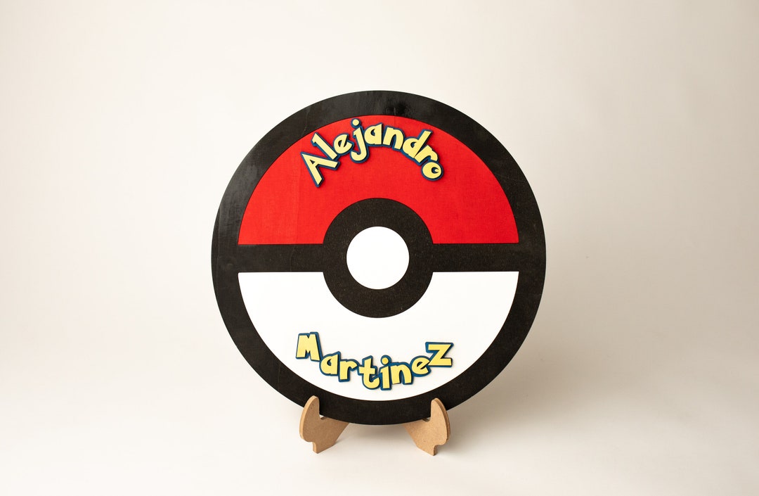 Personalized Poke Ball Name Sign, Nursery Room Decor, Gamer Gift - Etsy