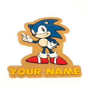 Personalized Sonic Name Sign for Kids Room Decor | Custom Hedgehog ...