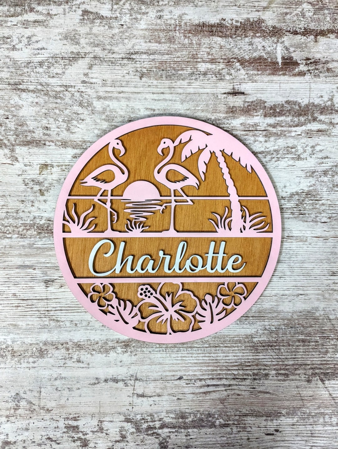 Personalized Flamingo Name Sign for Nursery- Flamingo Nursery Sign ...