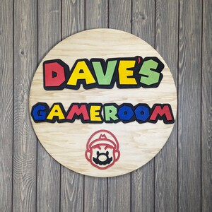 Mario Name Sign Nursery Wall Decor Custom Mario Sign - Etsy