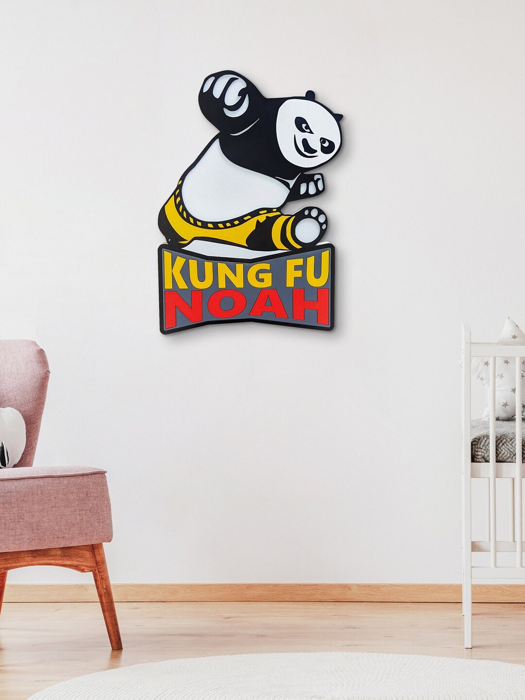 Personalized Panda-themed Nursery Sign | Handcrafted Baby Room Decor ...
