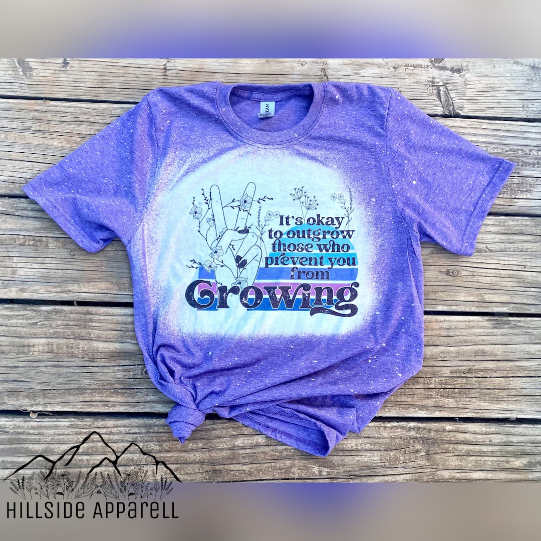 It’s Okay to Outgrow People Purple T-shirt | Depression Awareness Shirt ...