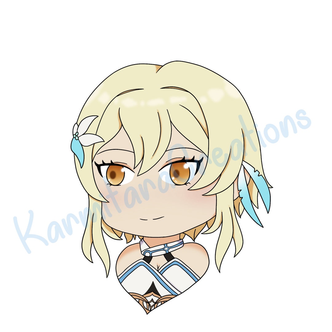 Traveler | Lumine Chibi Genshin Impact Sticker - Etsy