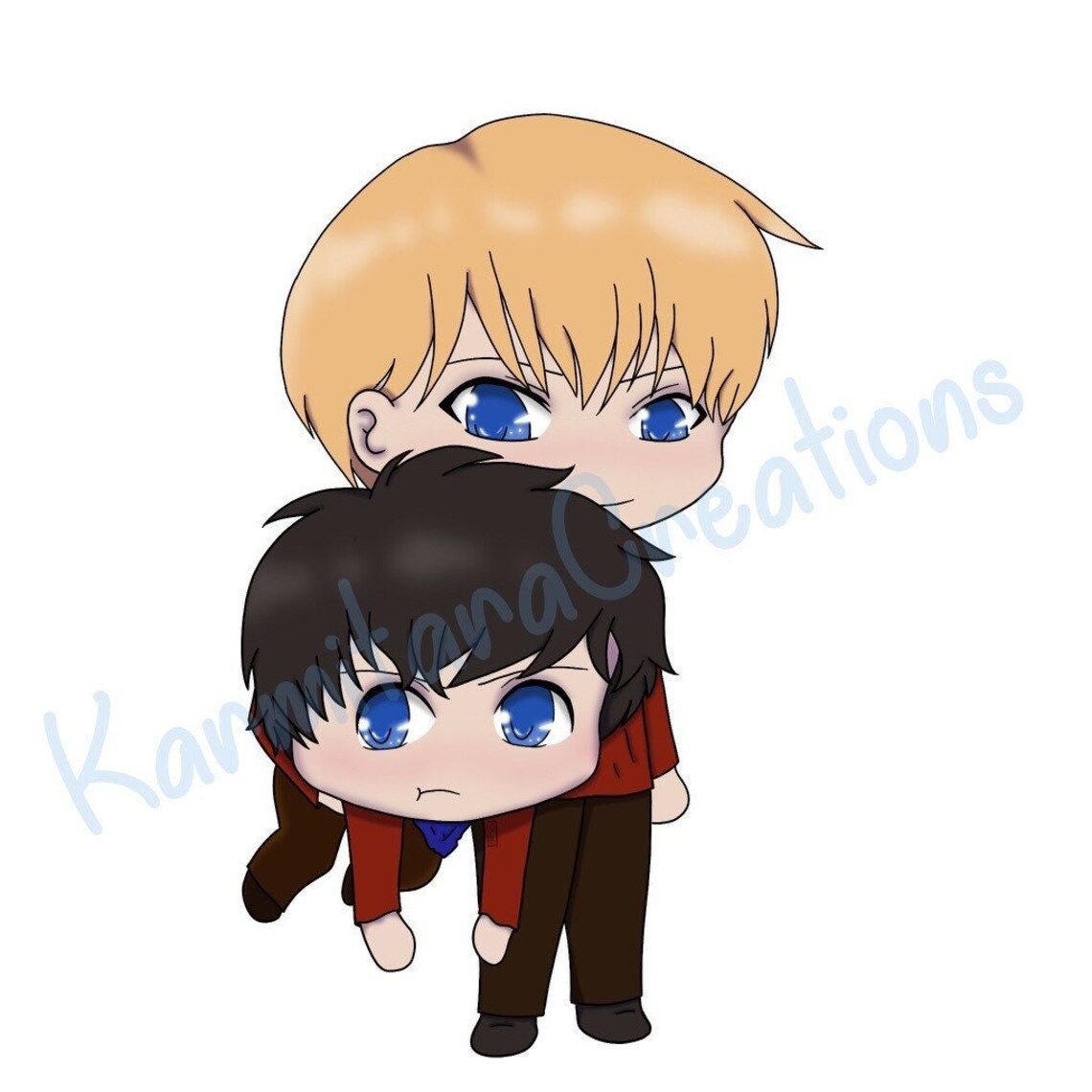 Chibi Arthur and Pouty Merlin BBC Merlin - Etsy