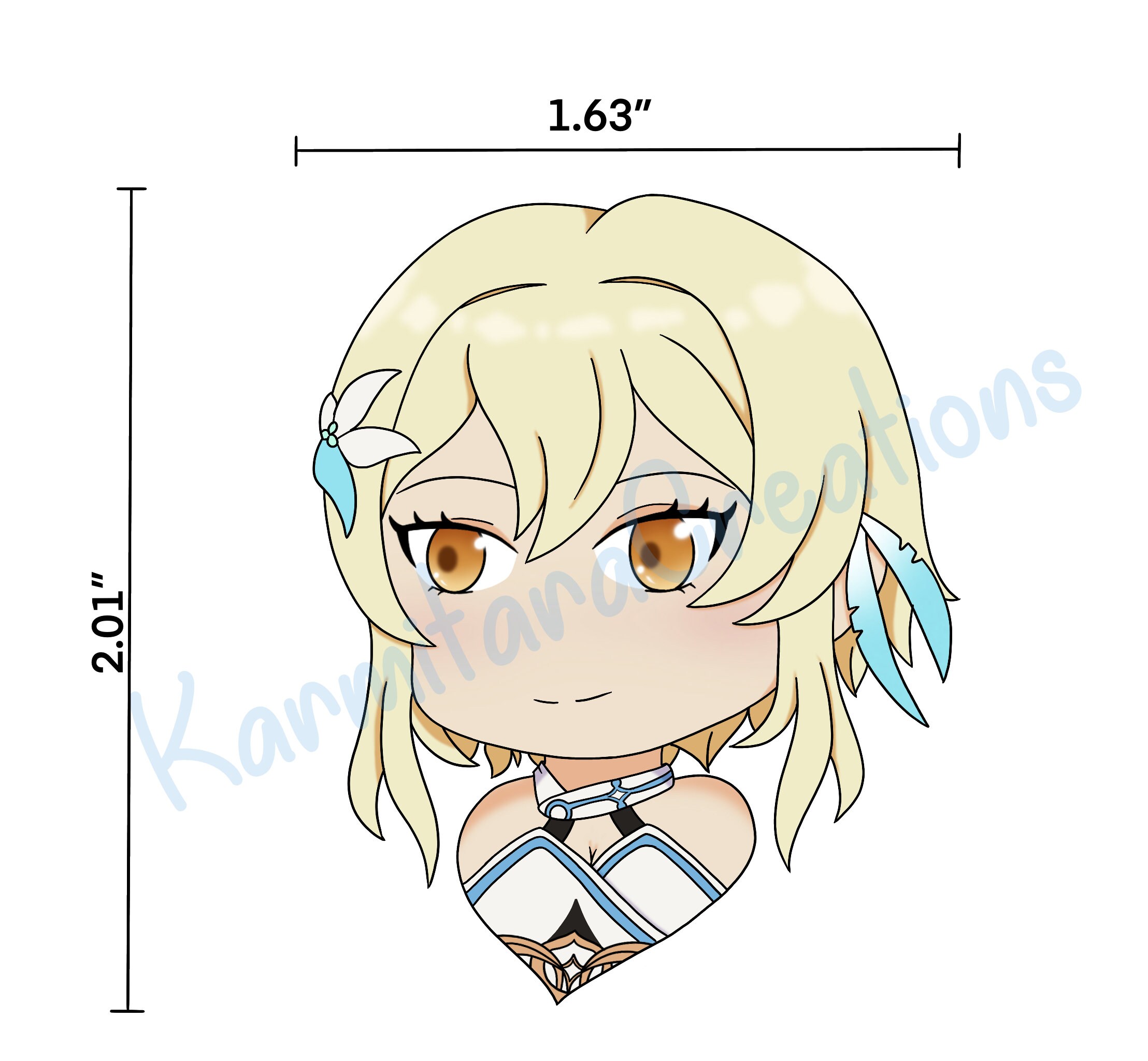 Traveler | Lumine Chibi Genshin Impact Sticker - Etsy