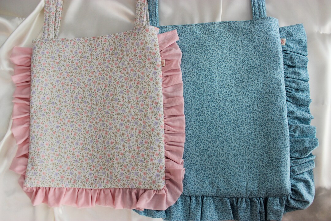 Ruffle Tote Bag Made With Recycled Fabric - Etsy