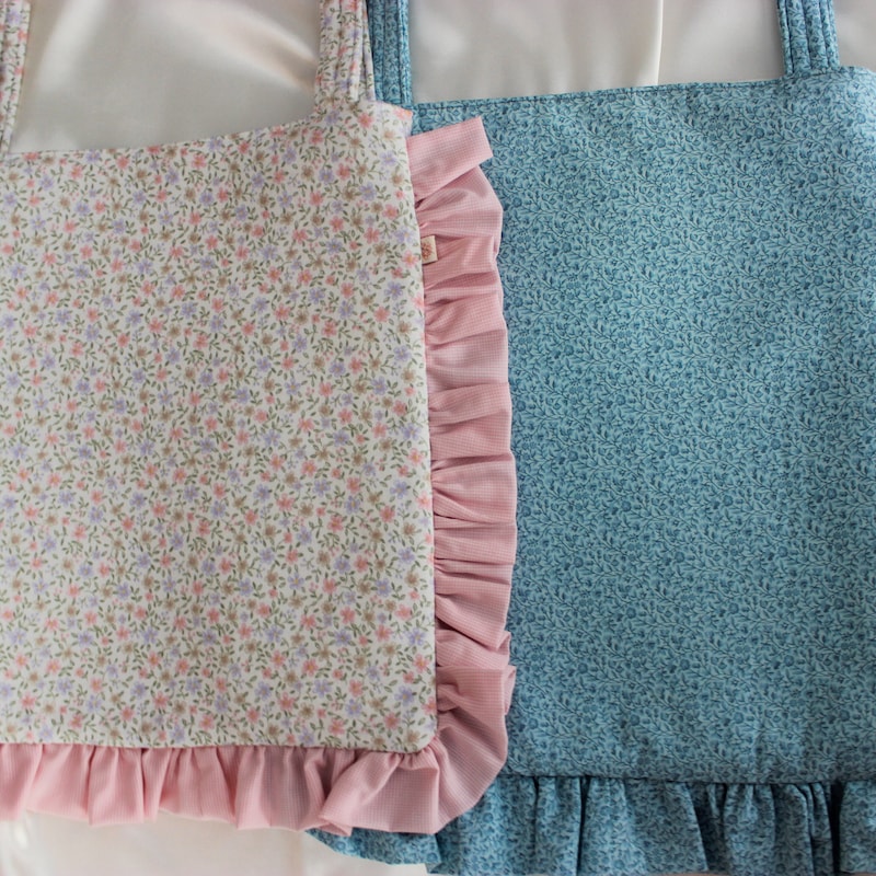 Ruffle Tote Bag - Etsy