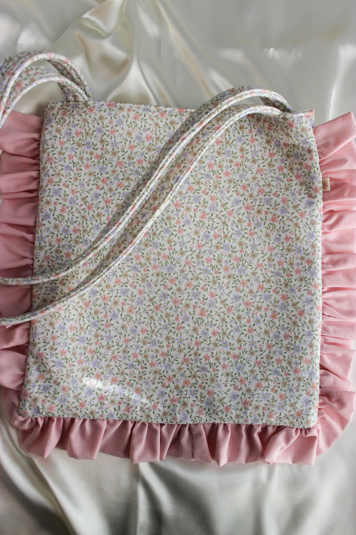 Ruffle Tote Bag Made With Recycled Fabric - Etsy