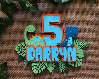 Dinosaur cake topper | Etsy