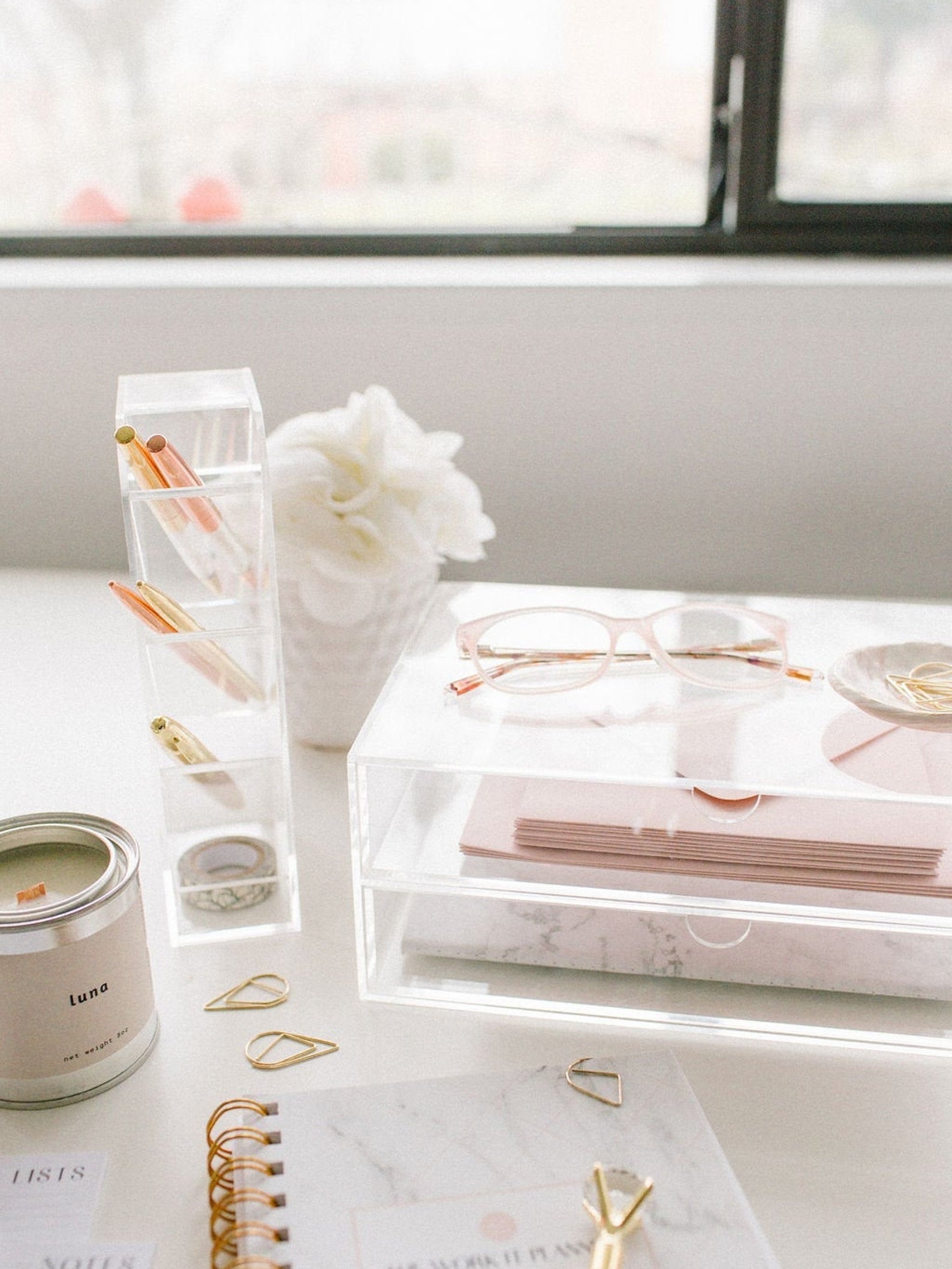 Acrylic Slanted Pen Shelf Organizer - Etsy Canada