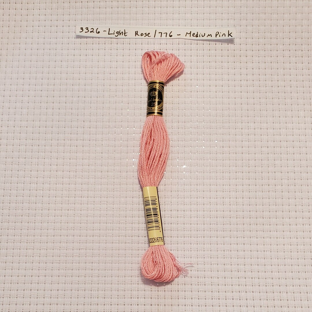 DMC 3326 Light Rose 776 Medium Pink DMC Equivalent Quality Six - Etsy