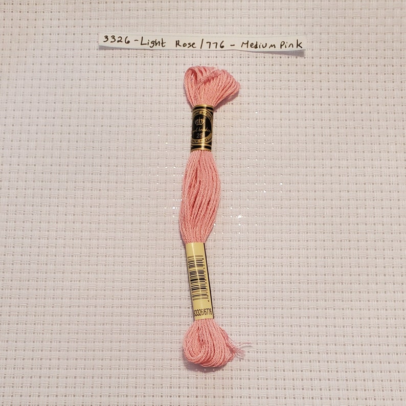 DMC 3326 Light Rose 776 Medium Pink DMC Equivalent Quality Six - Etsy