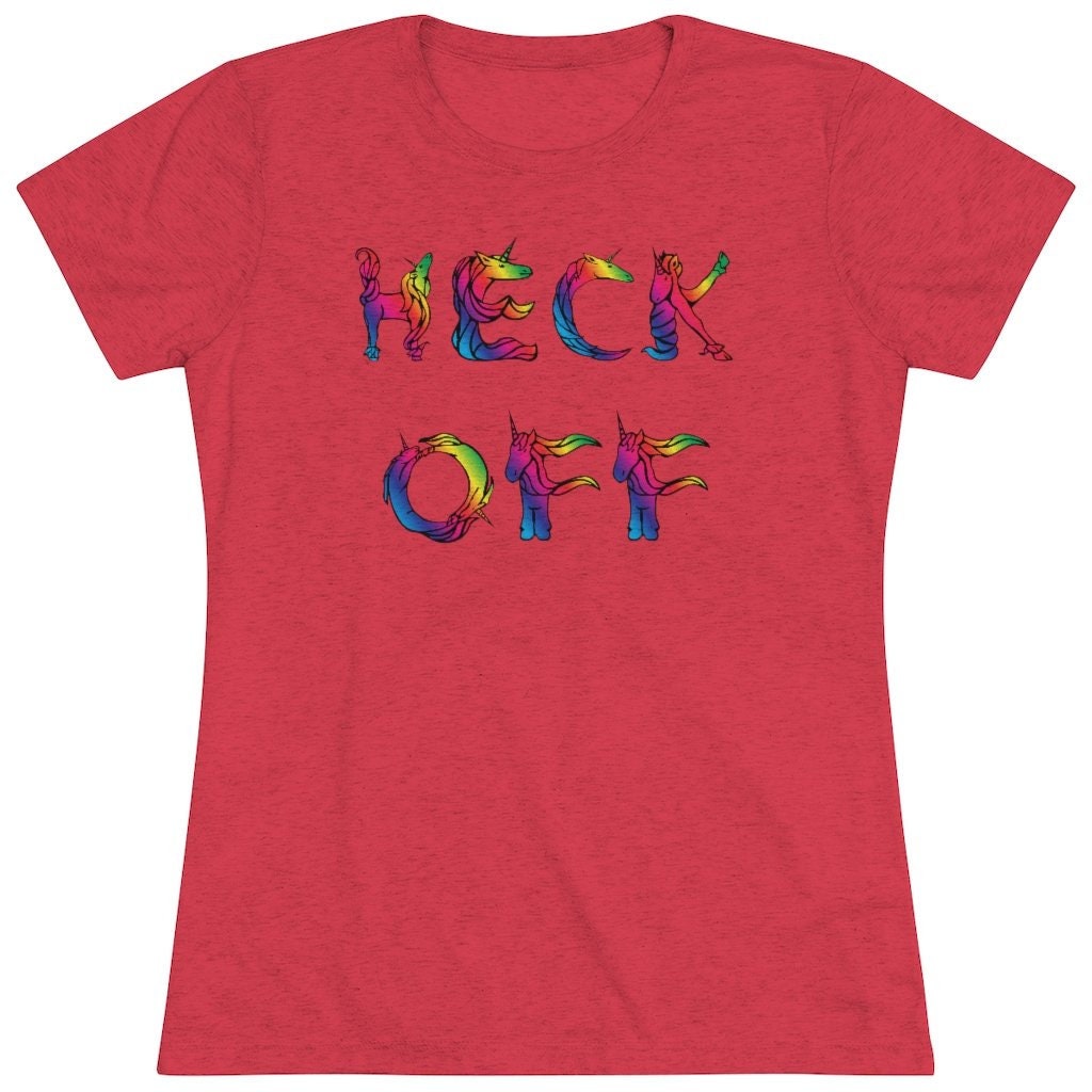 29.95 heck off Unicorn Fem-cut Tri-blend Crew - Etsy UK