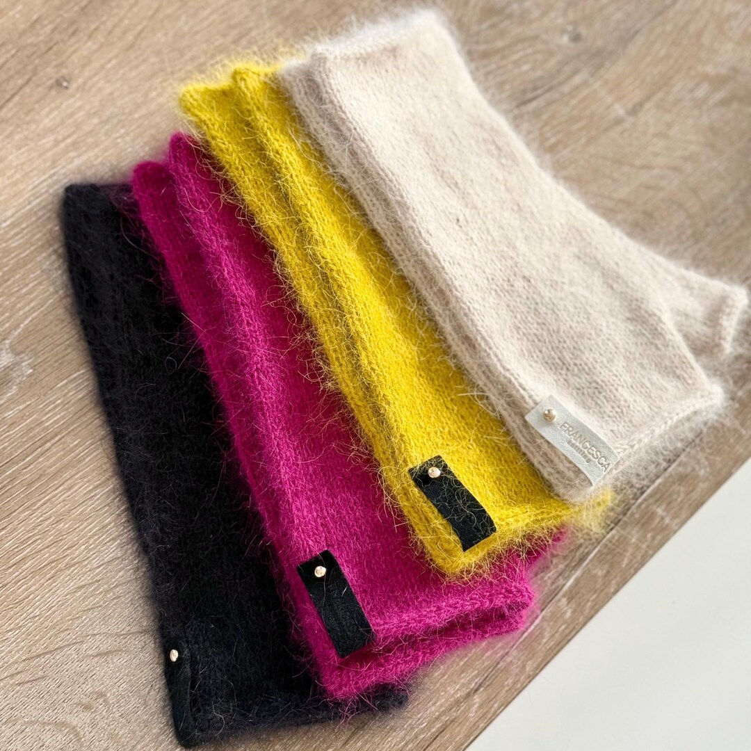 100% Angora Fingerless Gloves for Women, Luxury Angora Gloves, Soft ...