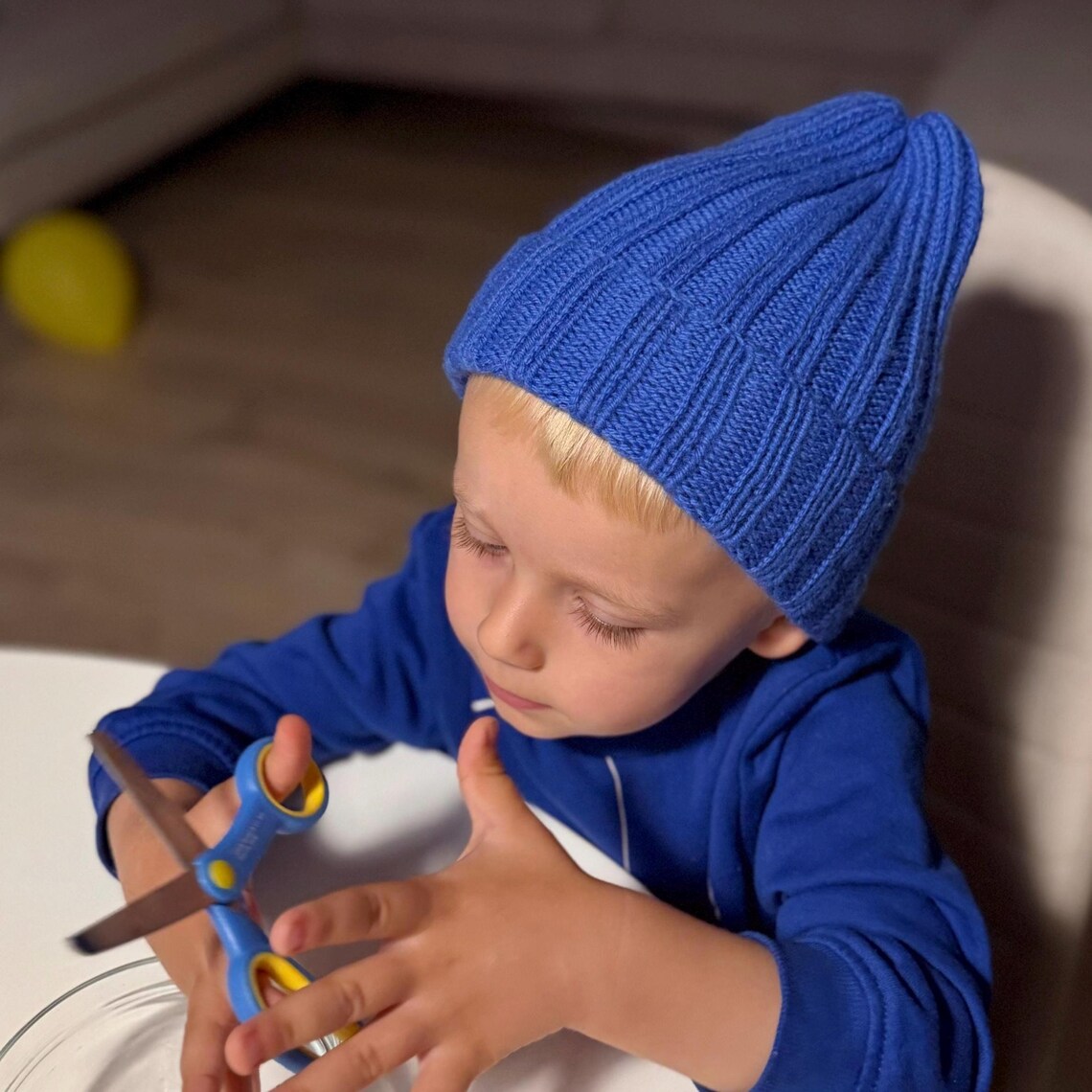 Beginner Easy Knit (PDF Pattern) Ribbed Beanie Knitting Pattern: Folded ...