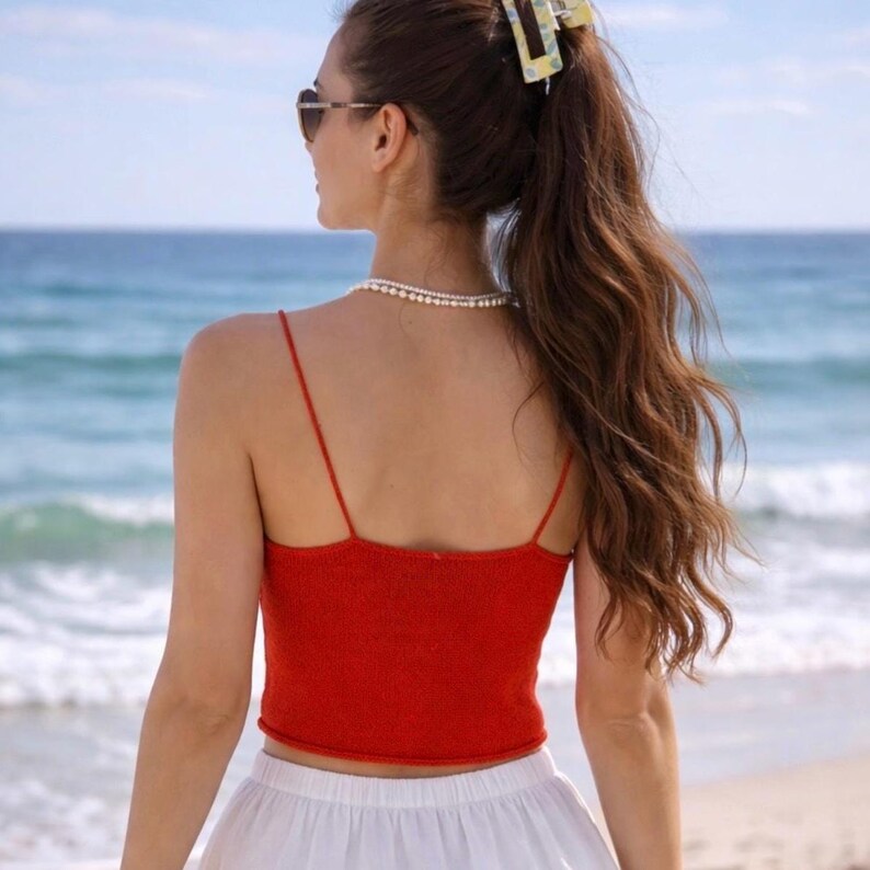 KNITTING PATTERN Bella Tank Top Easy Linen Summer Camisole (EN ...